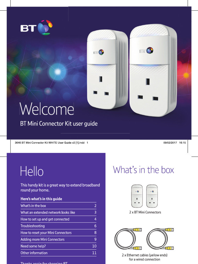 3646 BT Mini Connector Kit WHITE User Guide v2 (PRESS) 2 | PDF