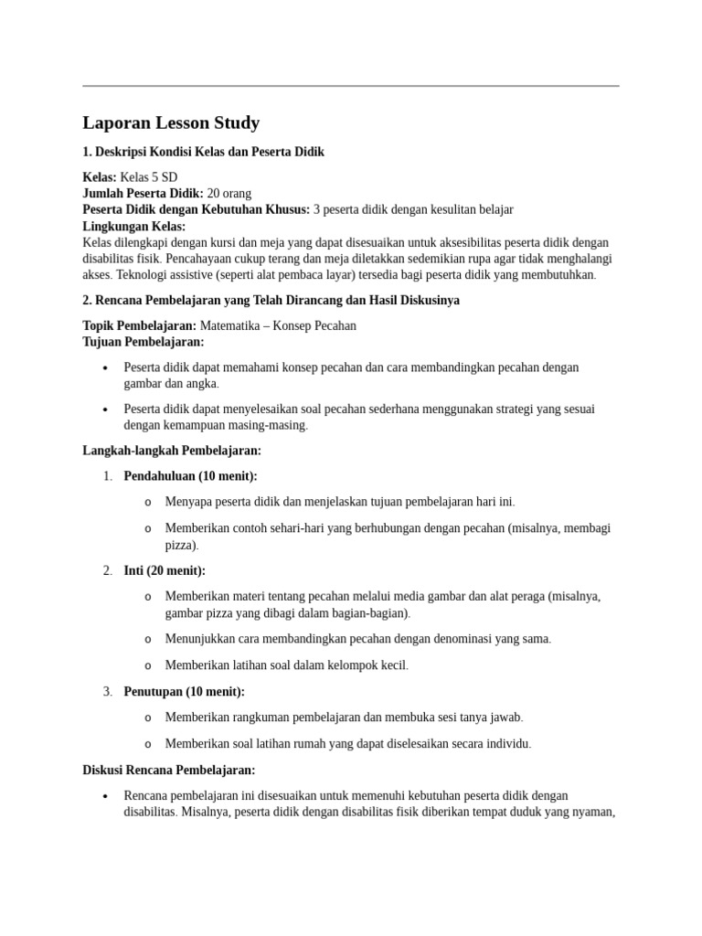 3.3.8 Laporan Lesson Study | PDF