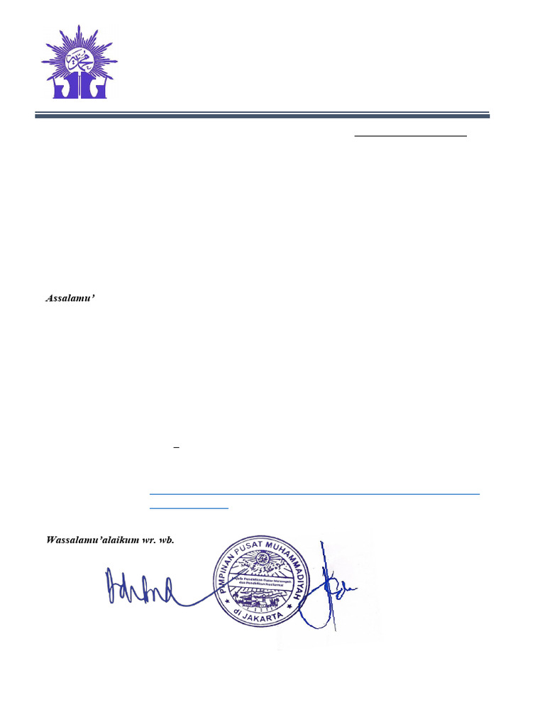 Undangan Pembukaan OMBN 2024 Muhammadiyah | PDF