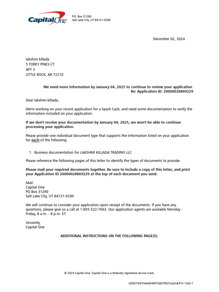Additional Information Letter-2 | PDF | Limited Liability Company ...