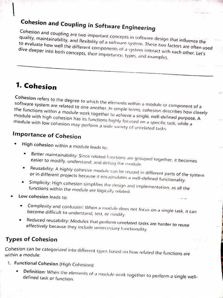 Cohesion and Coupling | PDF