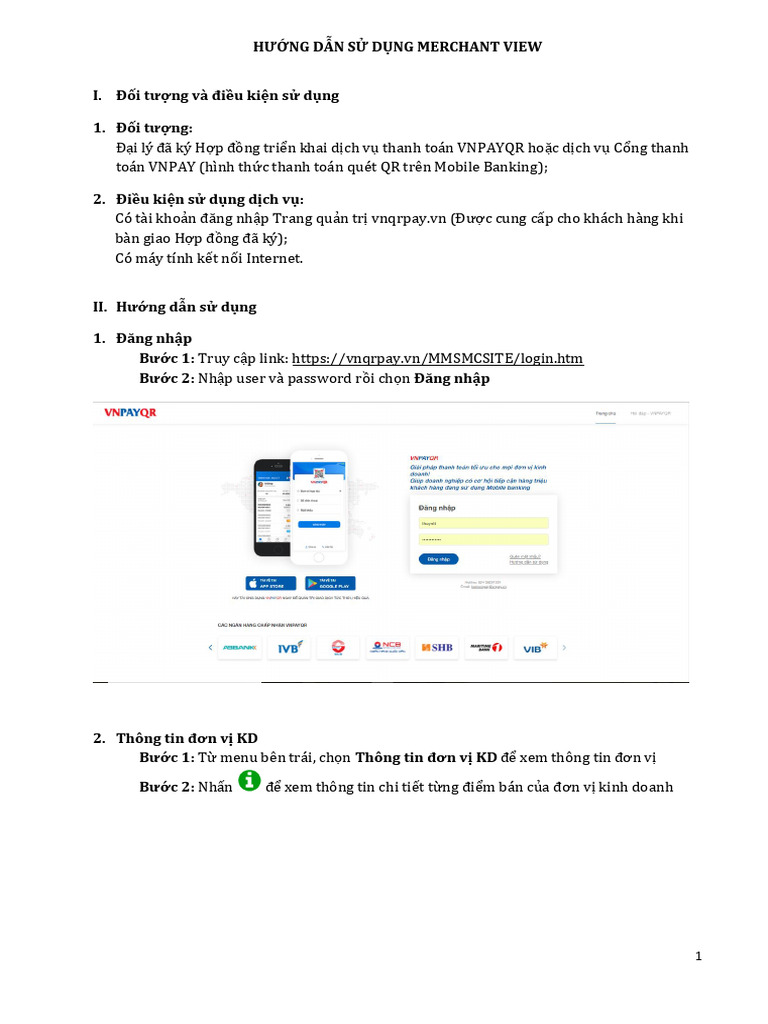 HDSD Merchant View | PDF