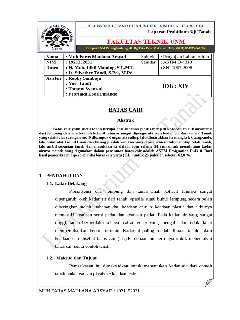 JOB 14 BATAS CAIR | PDF