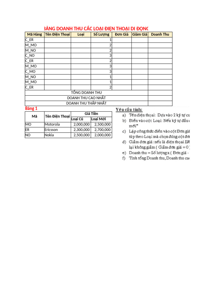 Giai de Thi Excel 002 | PDF