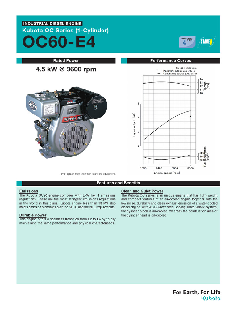 OC60 E4 Kubota | PDF | Engines | Diesel Engine