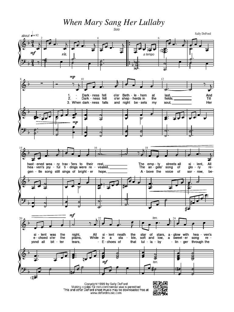 When Mary Sang Her Lullaby Sally deFord - spanish | PDF | Lullabies ... When Mary Sang Her Lullaby Sally deFord - spanish | PDF | Lullabies ...