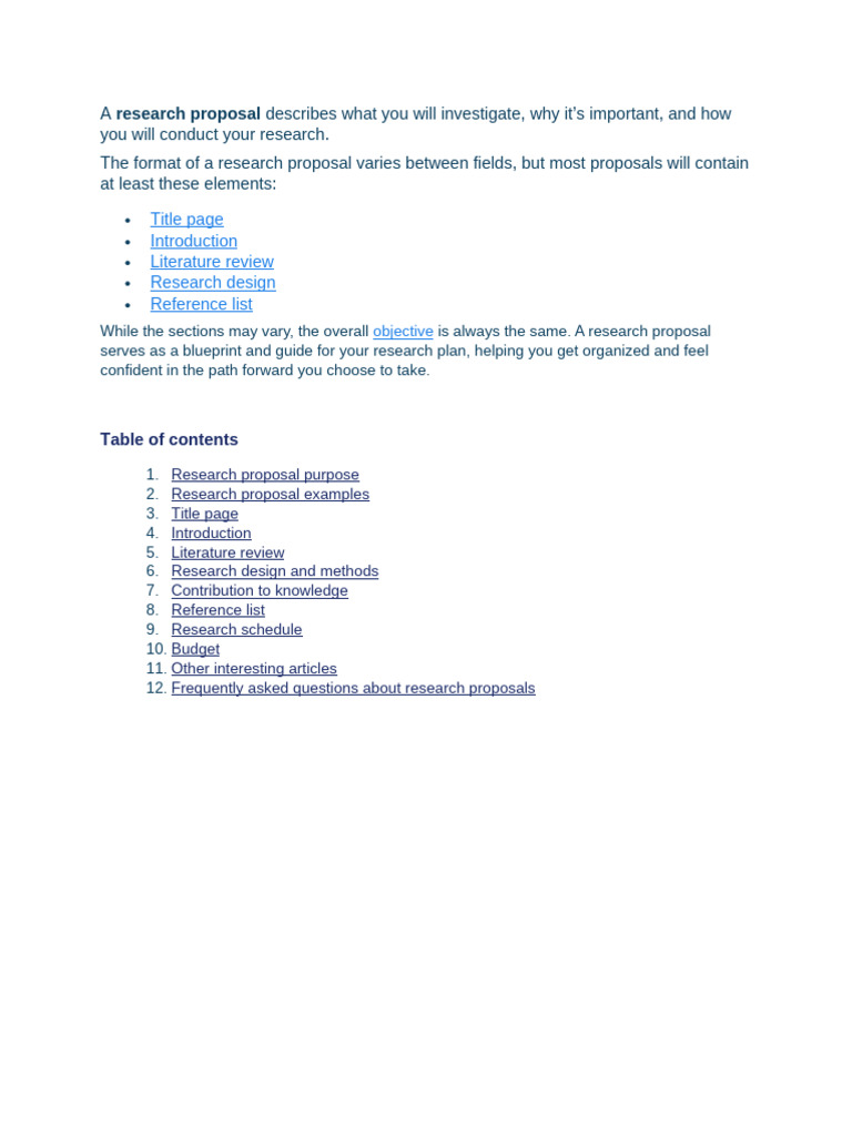 Essential Guide to Research Proposals | PDF