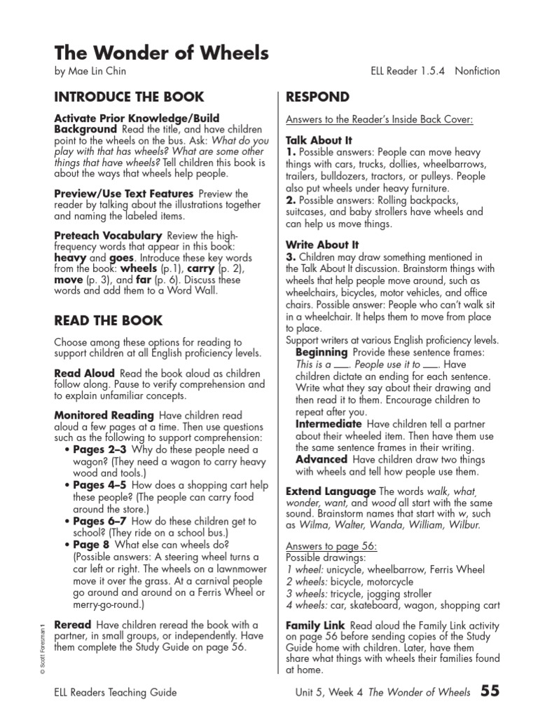 The Wonder of Wheels (Nonfiction) | PDF | Land Vehicles | Vehicles