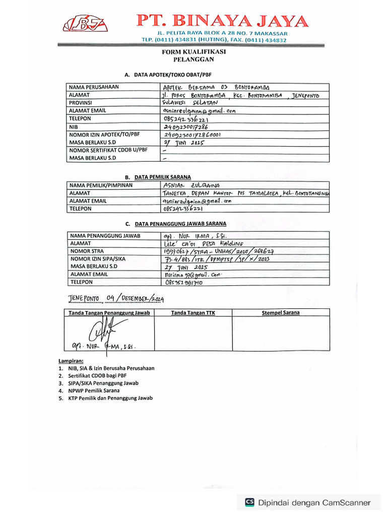 PT. BINAYA JAYA | PDF