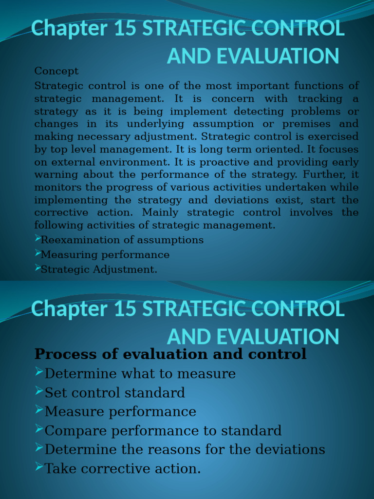 BBS 3rd Strategy Chapter 15 | PDF | Evaluation | Goal