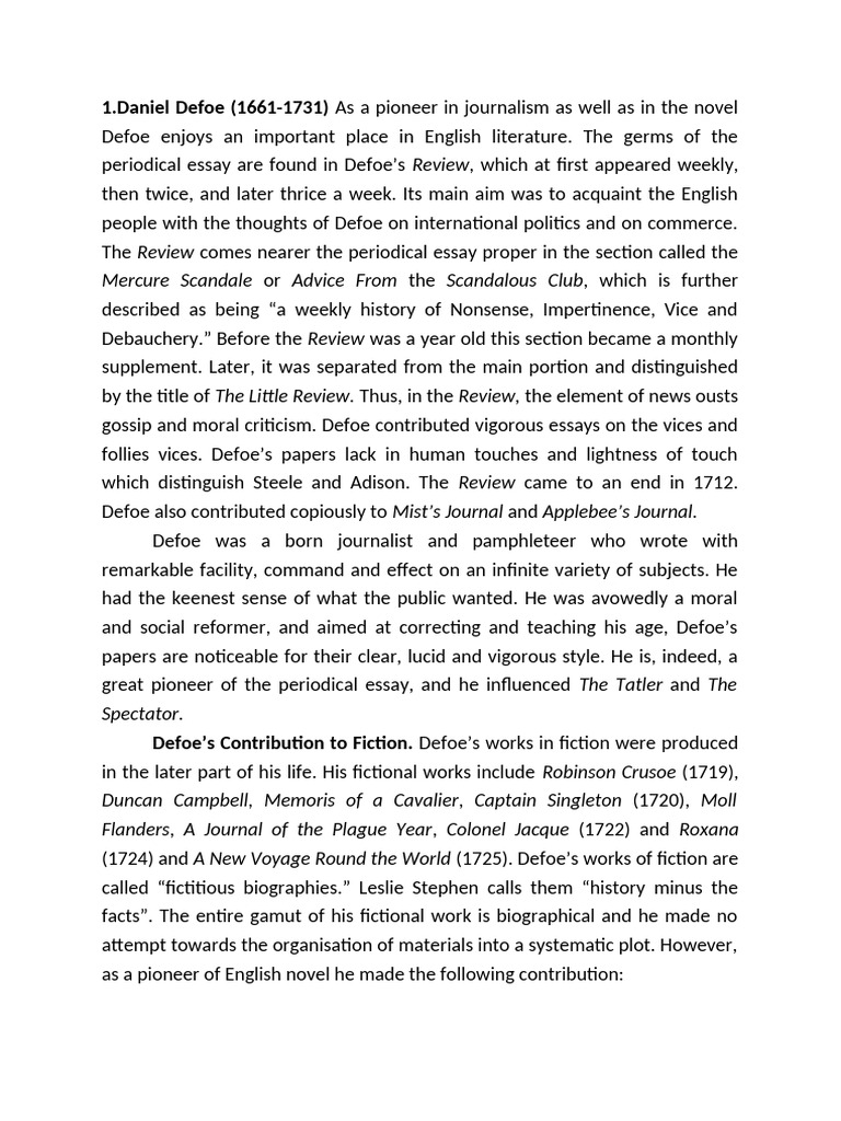 Daniel Defoe | PDF | Daniel Defoe | Robinson Crusoe