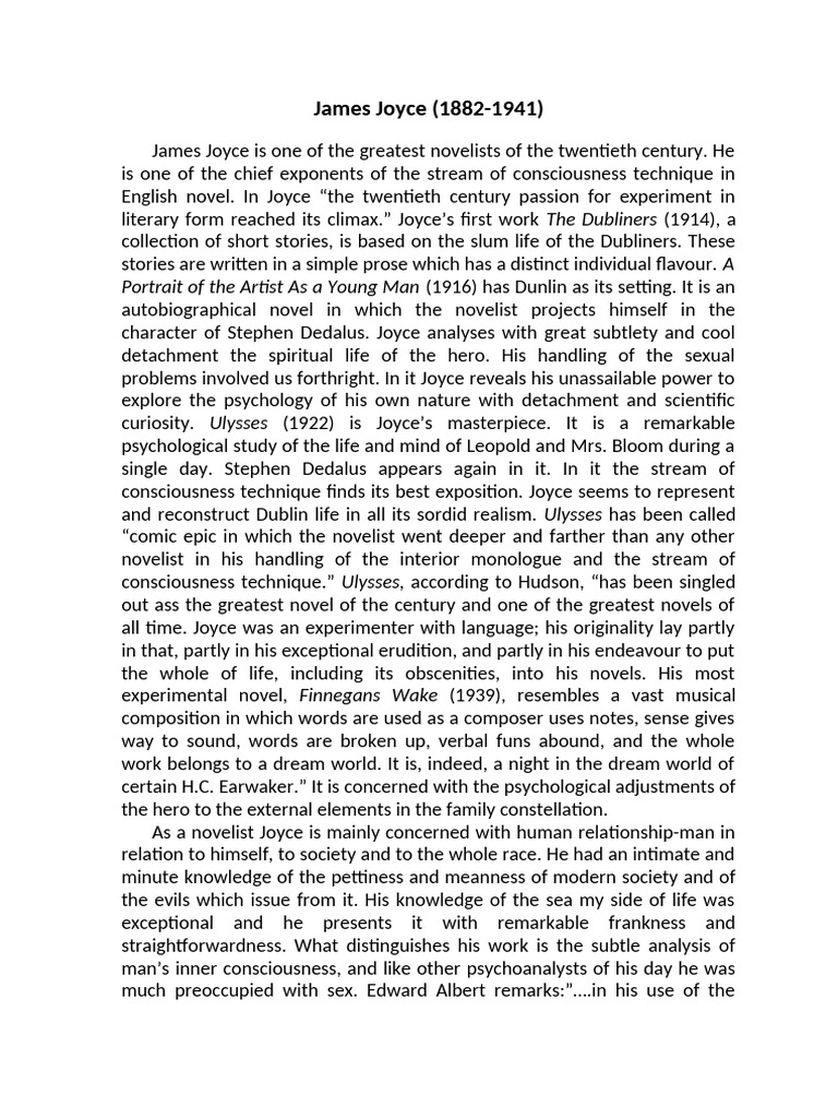 James Joyce | PDF | Ulysses (Novel) | James Joyce