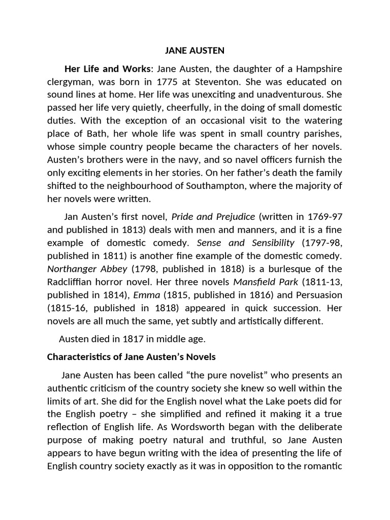 Jane Austen | PDF