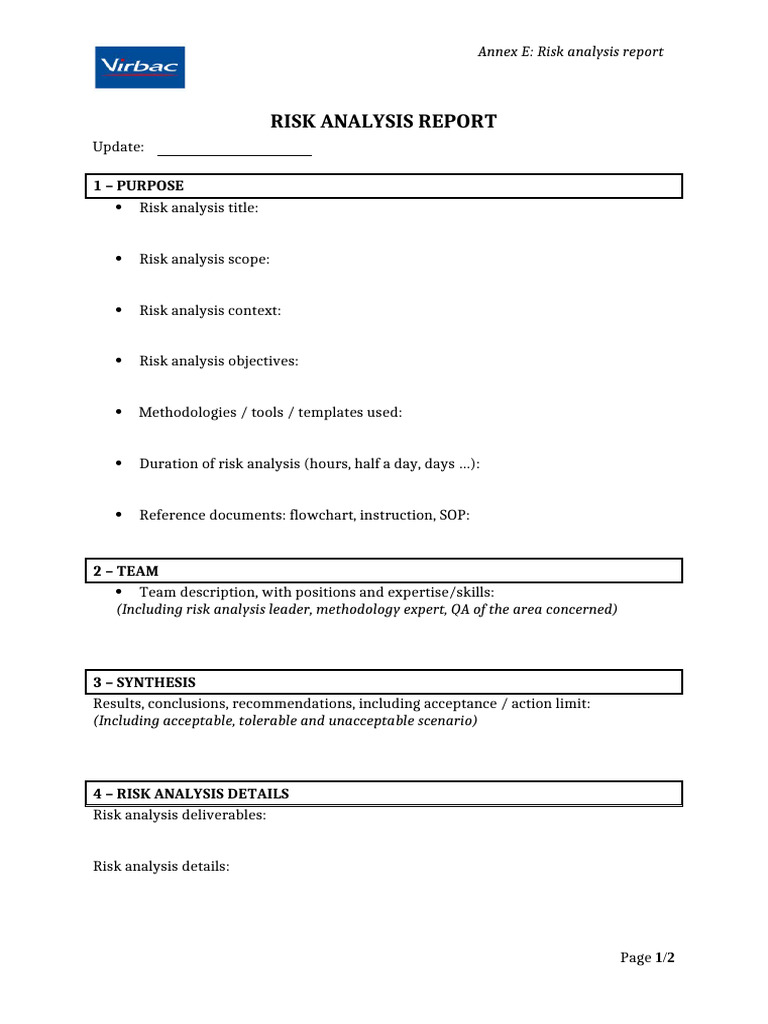 Annex e Risk Analysis Report | PDF
