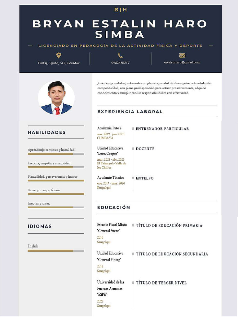 Haro Bryan - Curriculum Vitae | PDF