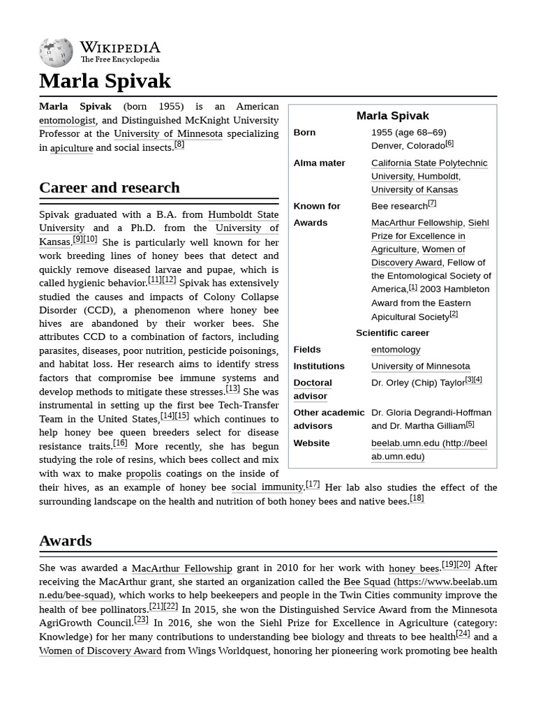 Marla_Spivak | PDF | Honey Bee | Domesticated Animals