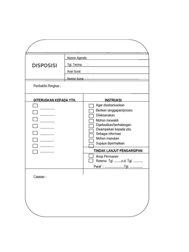 Format-Lembar-Disposisi | PDF