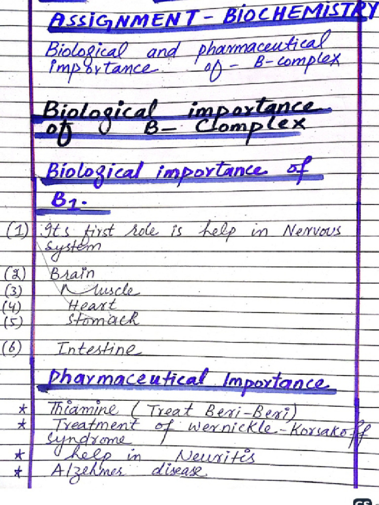 Biochemistry Vit B Complex | PDF