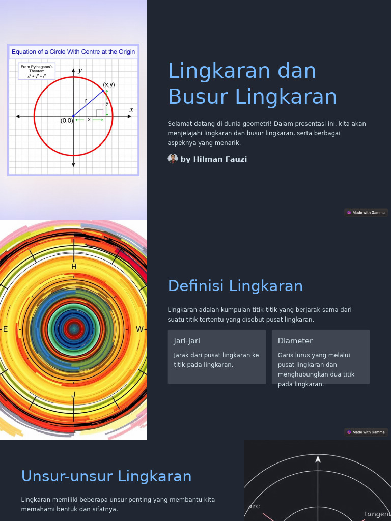 Lingkaran Dan Busur Lingkaran | PDF