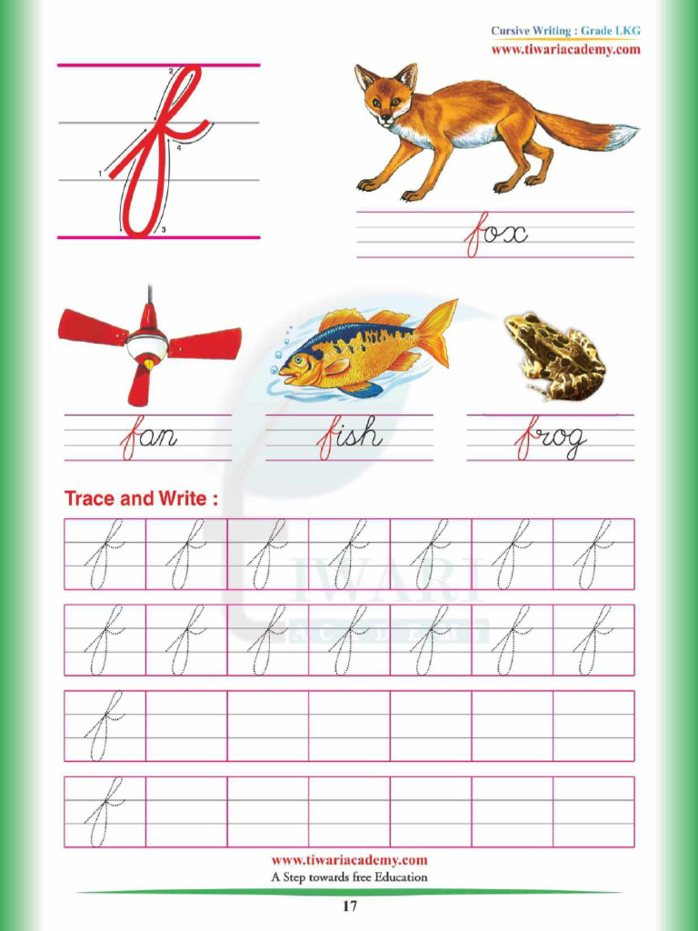 KG English Cursive Writing 3 | PDF