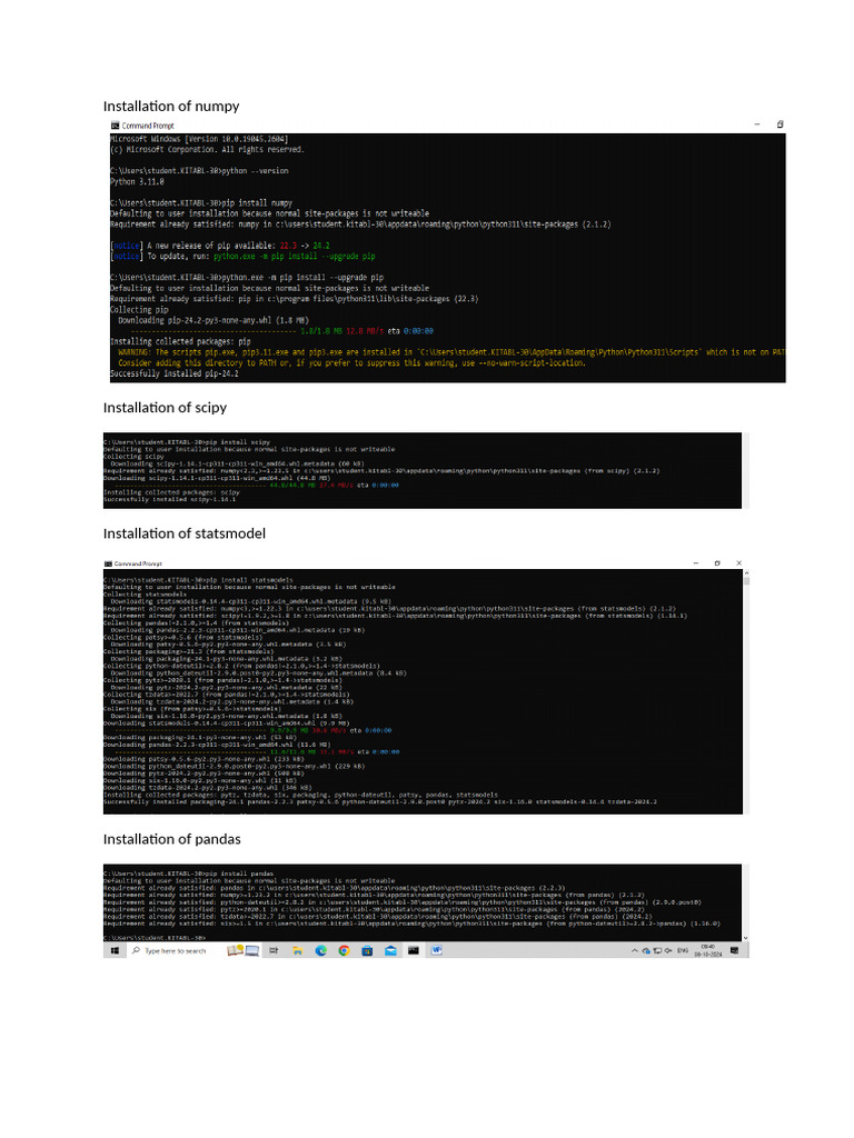 Guide to Installing Python Libraries | PDF