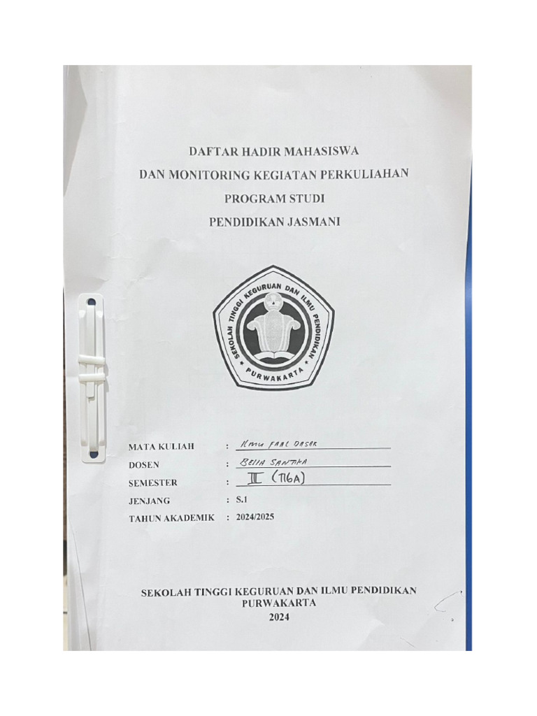 Absensi Ilmu Faal Dasar | PDF