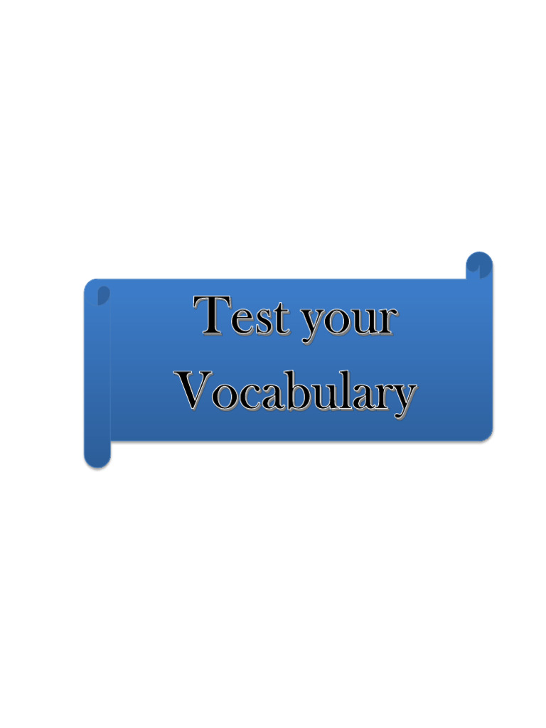 TEST Your Vocabulary | PDF