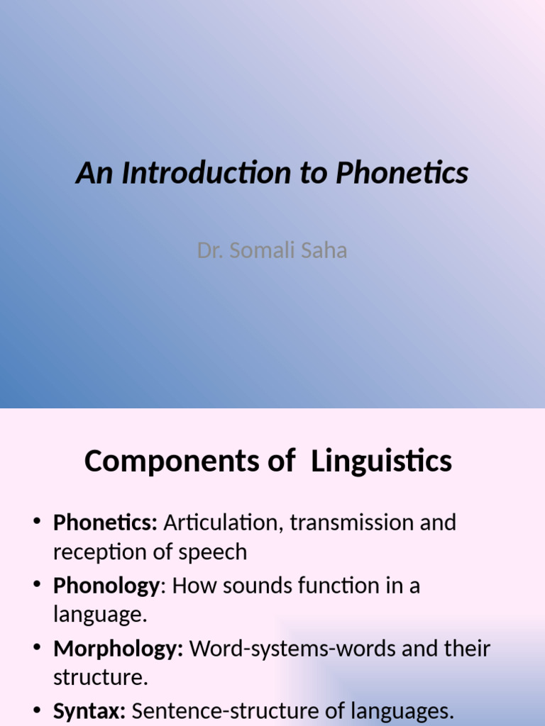 An Introduction To Phonetics | PDF