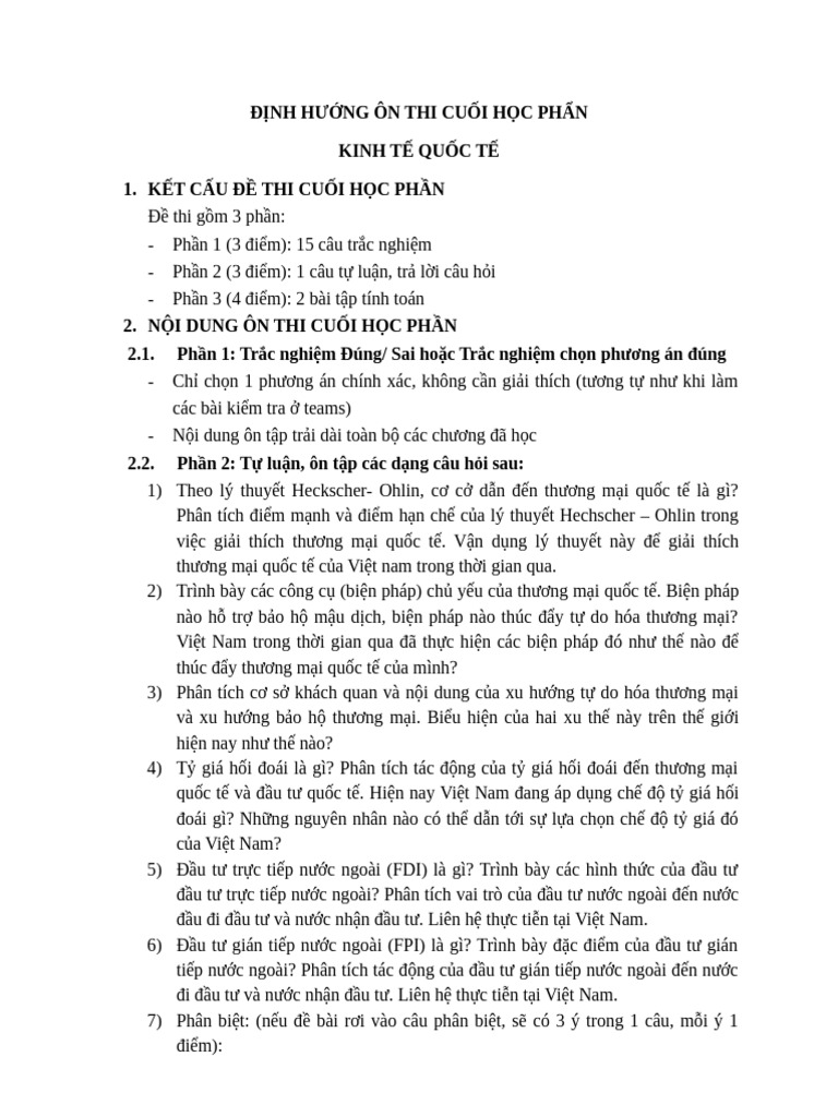 KTQT-ĐỊNH-HƯỚNG-ÔN-THI-CUỐI-HP | PDF