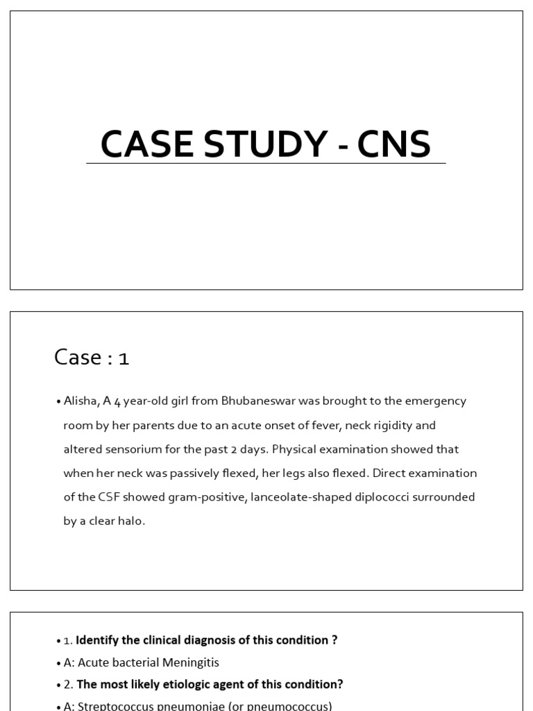 Case Study - CNS.pptx | PDF | Vaccines | Immunology