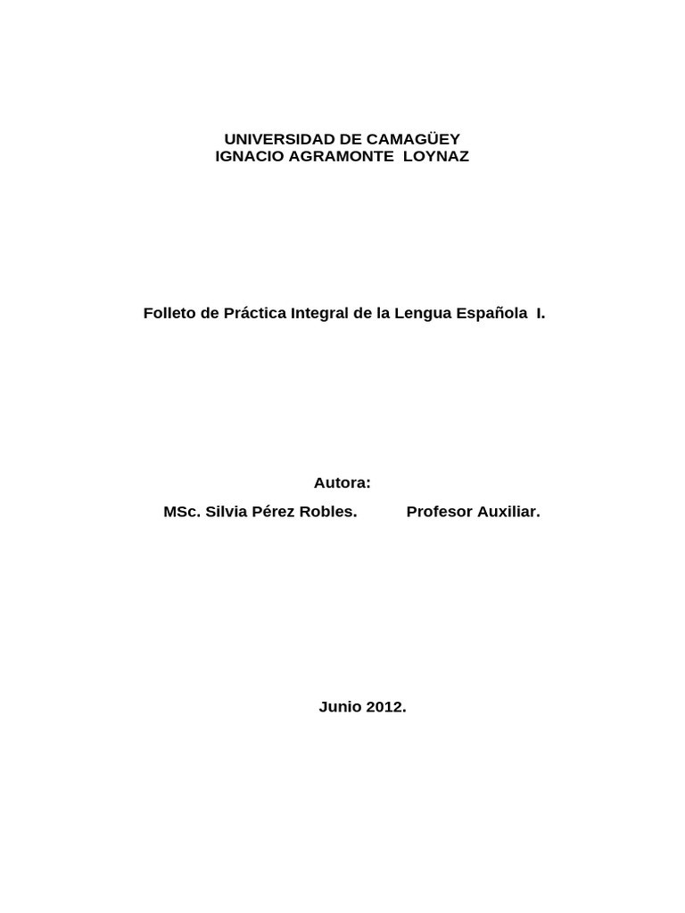 Folleto de Práctica Integral de Español | PDF | Comunicación | Lingüística
