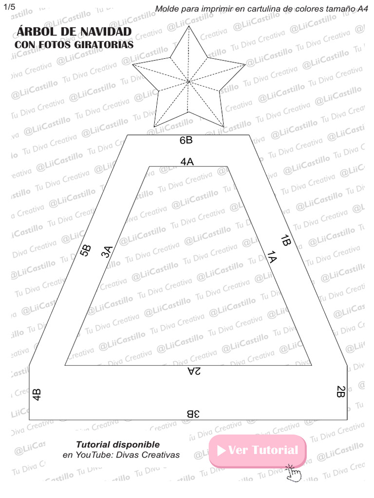 MOLDE - Árbol de Navidad Con Fotos | PDF