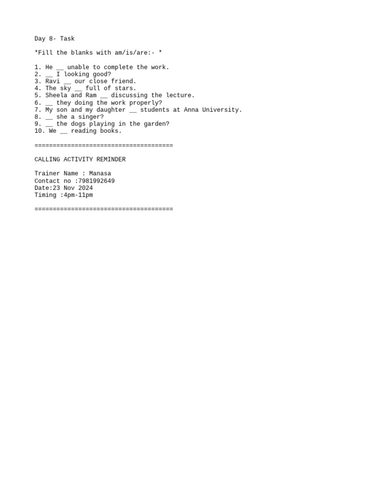 Anglofone Day 08 - Class Notes | PDF