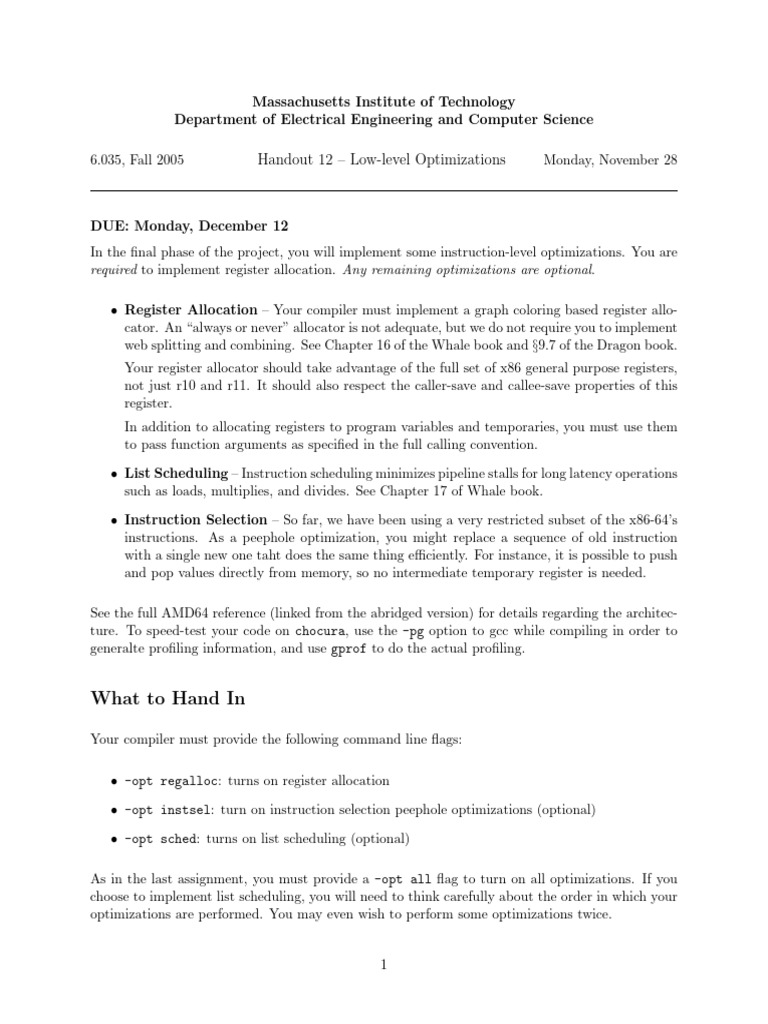 Lowlevel Project | PDF | Program Optimization | Software Engineering