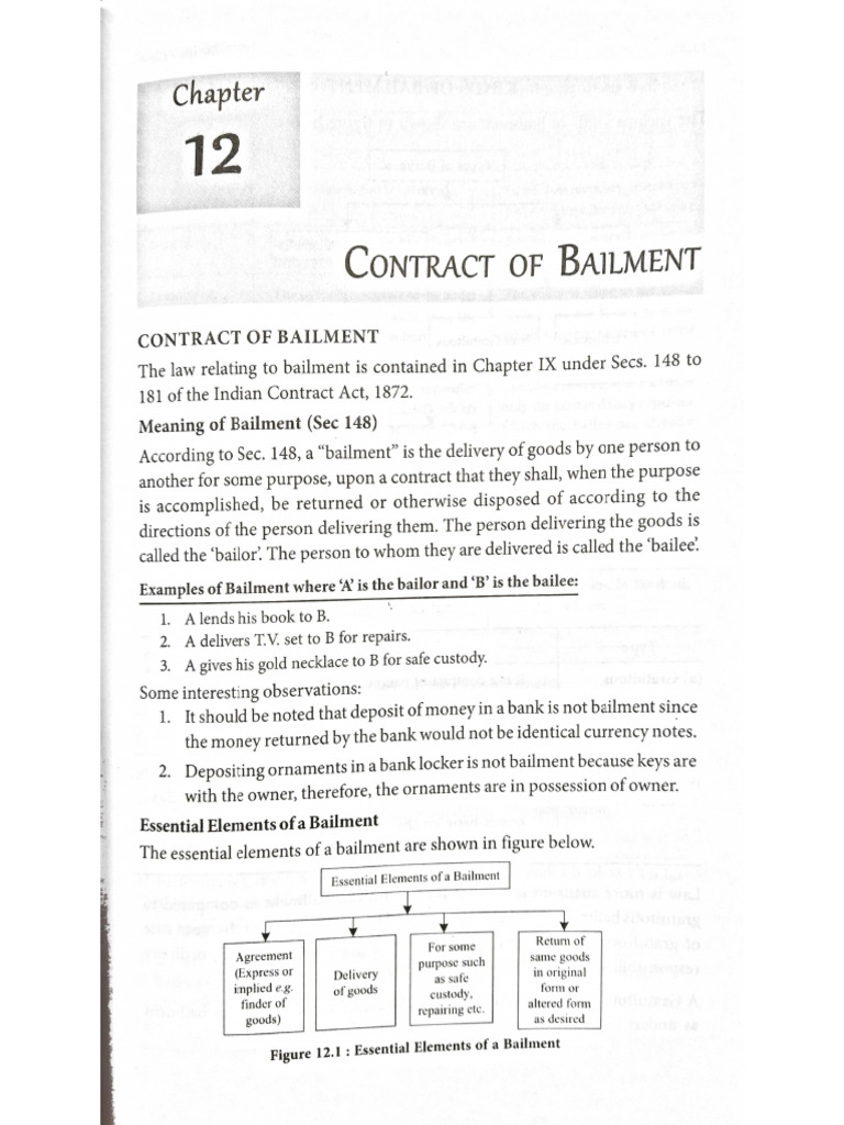 Chapter 12- Contract of Bailment | PDF