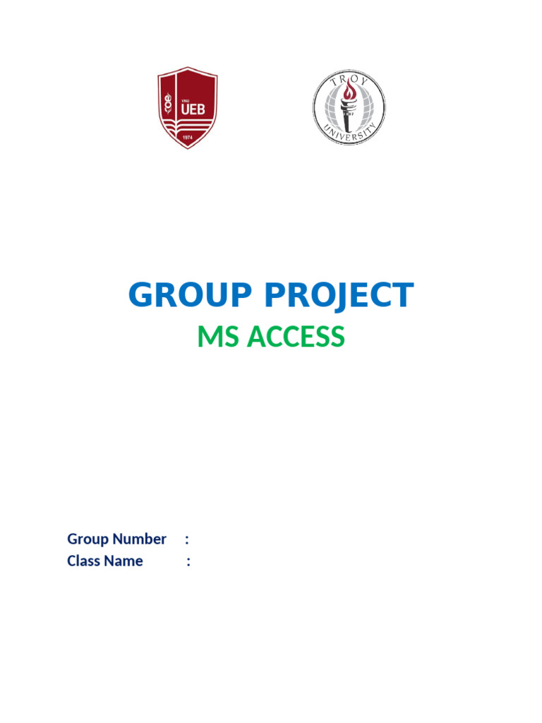 MS Access Group Project Guide | PDF