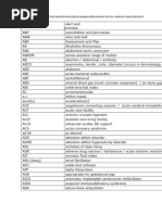 Physio Abbreviations Guide | PDF | Respiratory Tract | Hypoxia (Medical)
