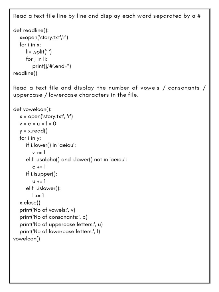 Python File Operations and Stack Implementation | PDF | Computing | Computer Programming