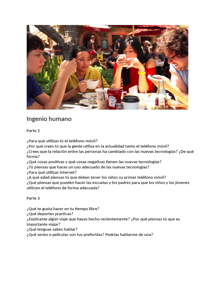 Ingenio Humano Preguntas | PDF