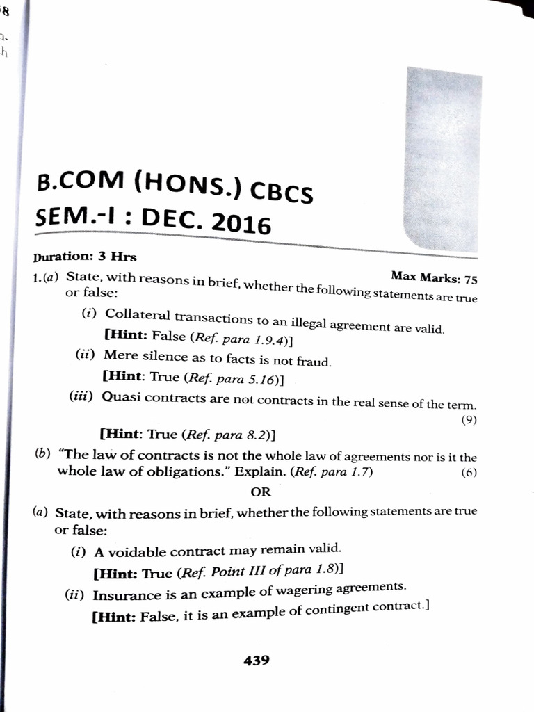 BL PYQ's | PDF | Limited Liability Partnership | Law Of Obligations