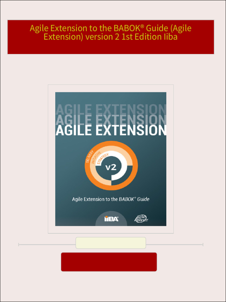 (Ebooks PDF) Download Agile Extension To The BABOK® Guide (Agile ...