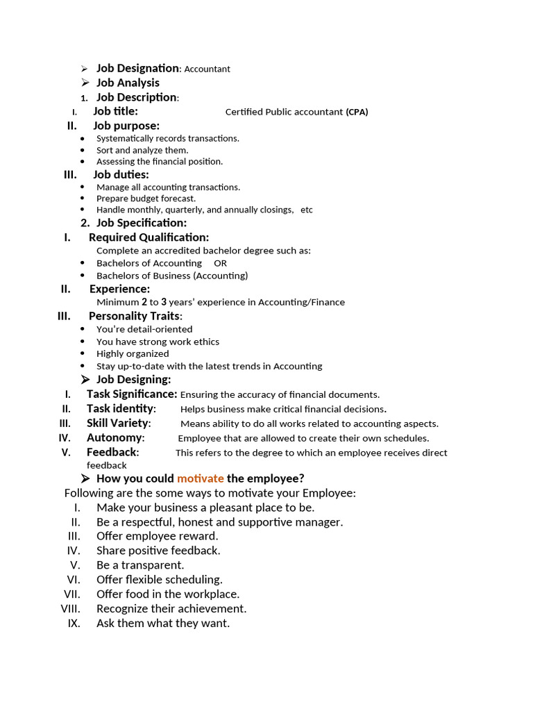 Job Designation | PDF