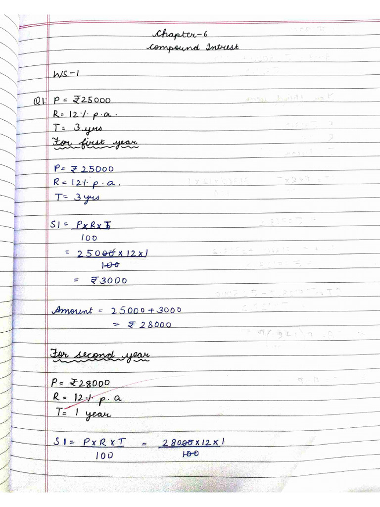 CH 6 DAV Class 8 Maths CH 6 Compound Interest Solutions | PDF