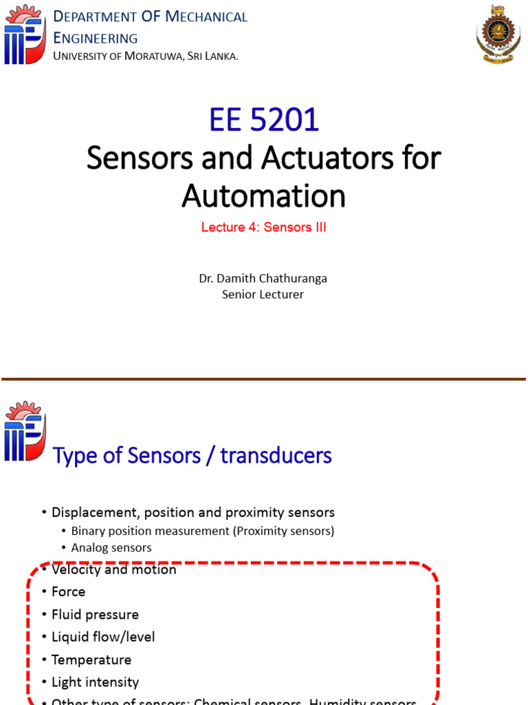 Sensors and Actuators Overview | PDF | Piezoelectricity | Actuator
