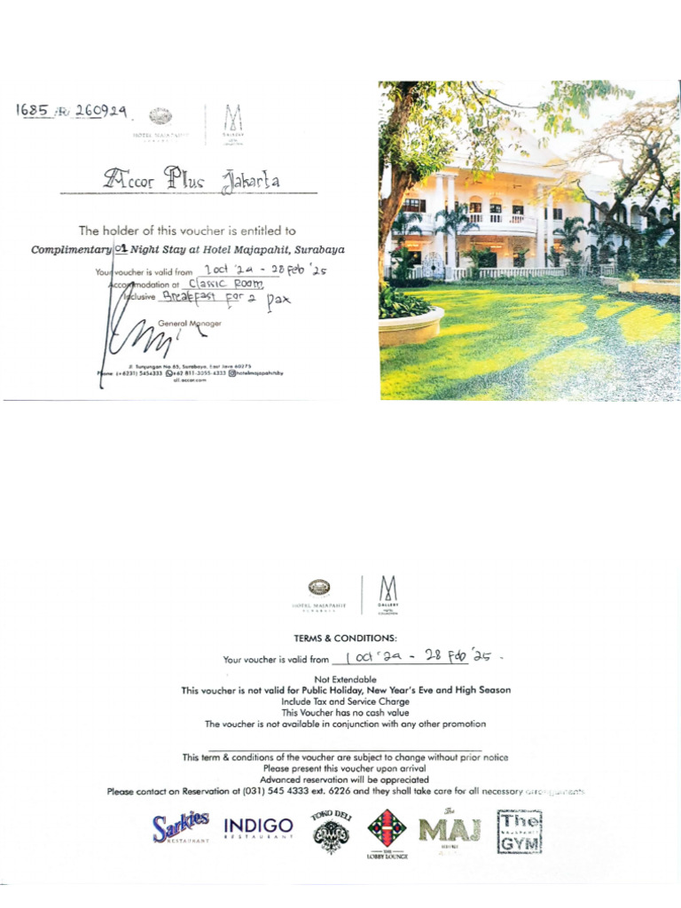 Accor Plus 30th Anniversary voucher (1) | PDF