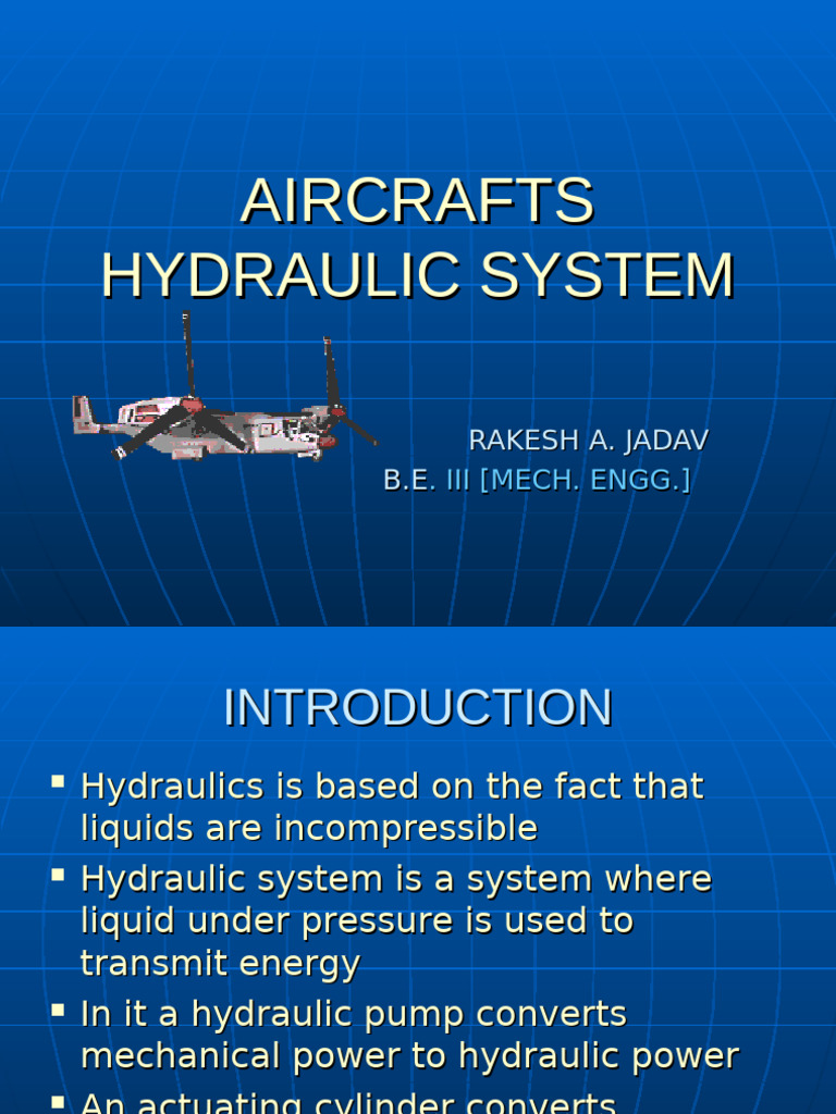Aircraft Hydraulic Systems | PDF | Pump | Valve