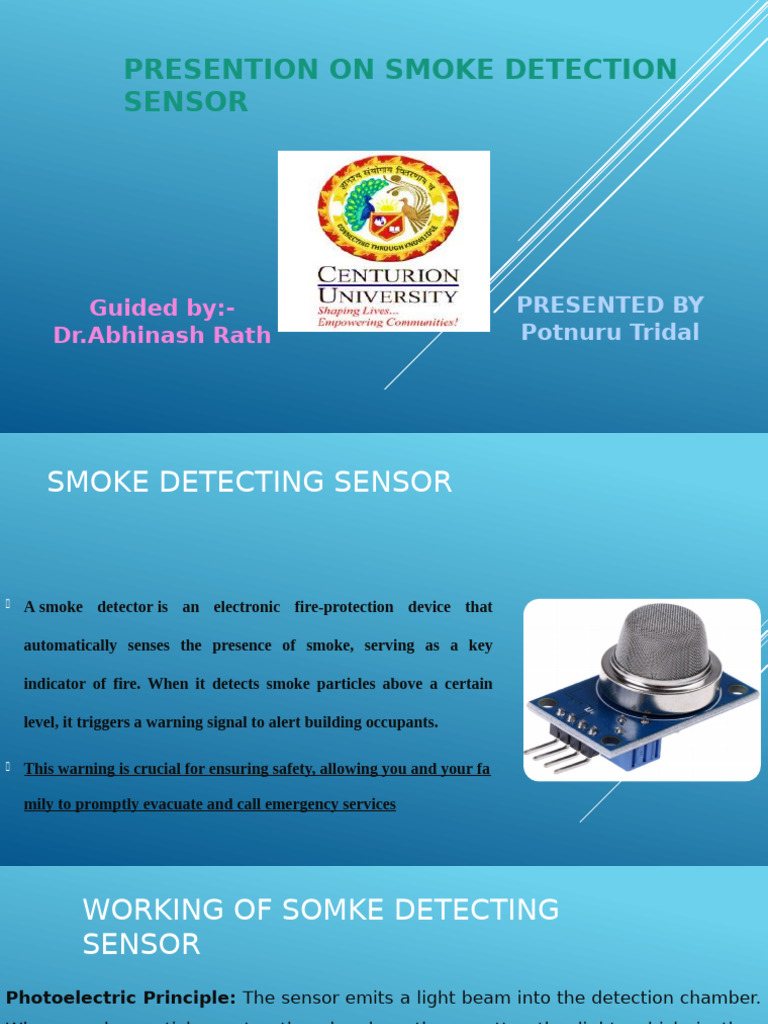 Presention On Smoke Detection Sensor For Tridal | PDF
