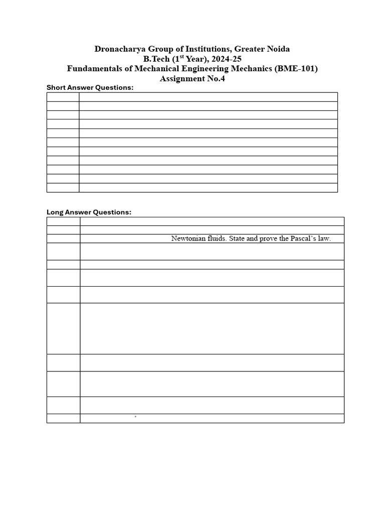 FMEM Assignment No. 4 | PDF