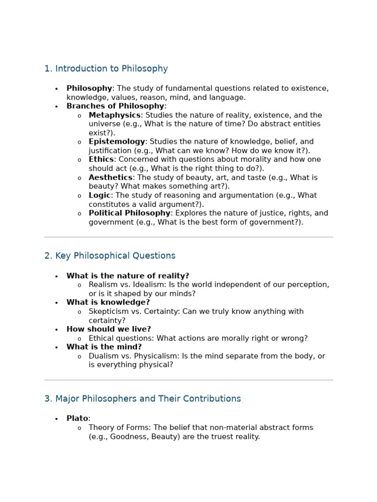 Philo | PDF | Metaphysics | Reason