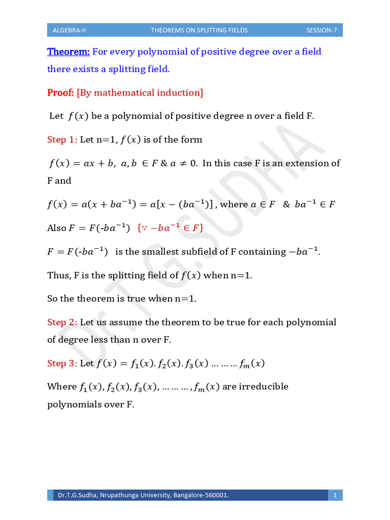 Session-7_Algebra-II (2) | PDF | Field (Mathematics) | Abstract Algebra